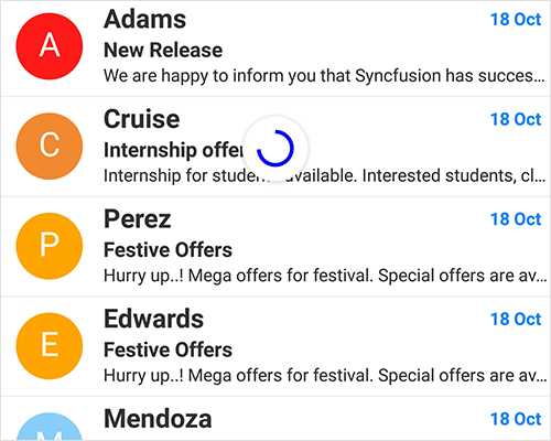 Xamarin.Android Pull to Refresh Control | Refresh UI | Syncfusion