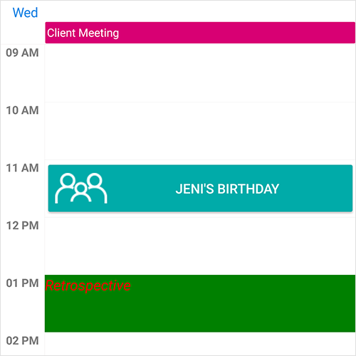 Appointments Events Xamarinandroid Scheduler Control Syncfusion