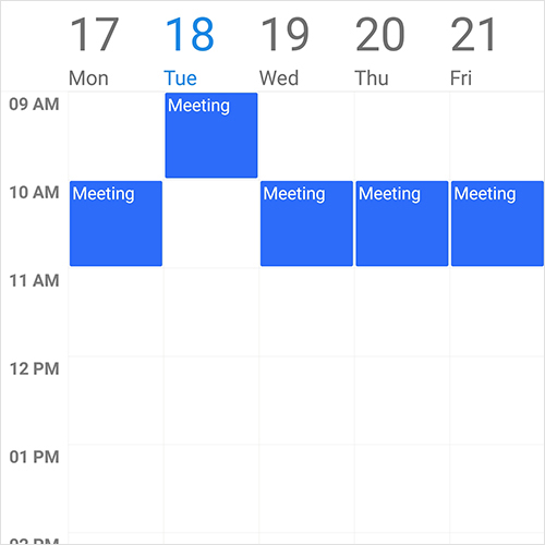 Appointments Events Xamarinandroid Scheduler Control Syncfusion