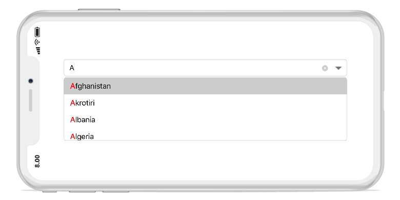 Xamarinios Combobox Editable Combobox Syncfusion
