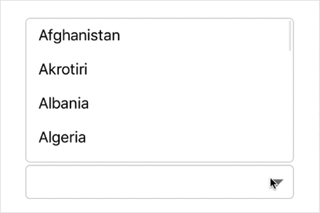Xamarin.iOS ComboBox | Editable ComboBox | Syncfusion