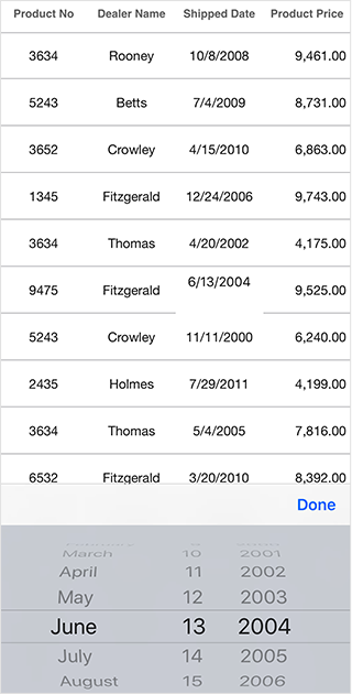 Xamarinios Datagrid High Performance Grid Control Syncfusion