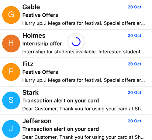 Xamarinios Pull To Refresh Control Refresh Ui Syncfusion