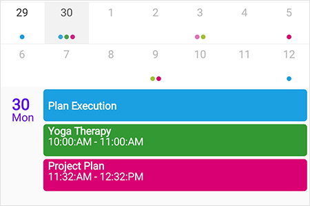 Scheduler Views | Xamarin Scheduler Control | Syncfusion