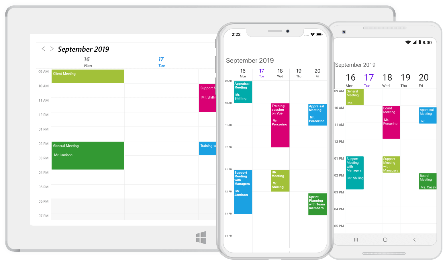Xamarin Scheduler | Event Calendar | Syncfusion